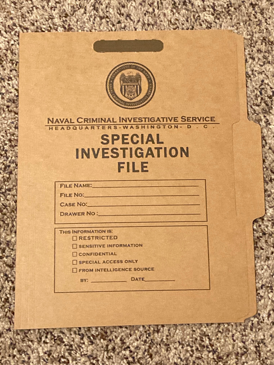 Custom NCIS Case File Folder MJ – MyLaserStop