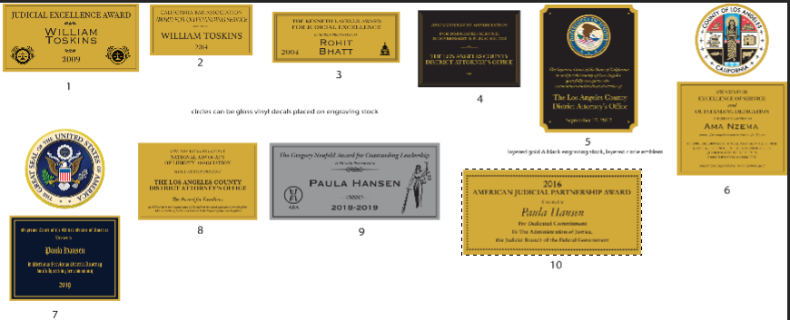 10 Engraved Plaque Plates – MyLaserStop